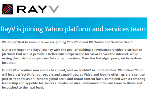 אקזיט: יאהו רוכשת את RayV הישראלית, מסמנת כך את היעד הבא שלה | גיקטיים